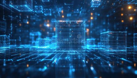 Abstract Red Digital Binary Code Running Through Network Cyberspace