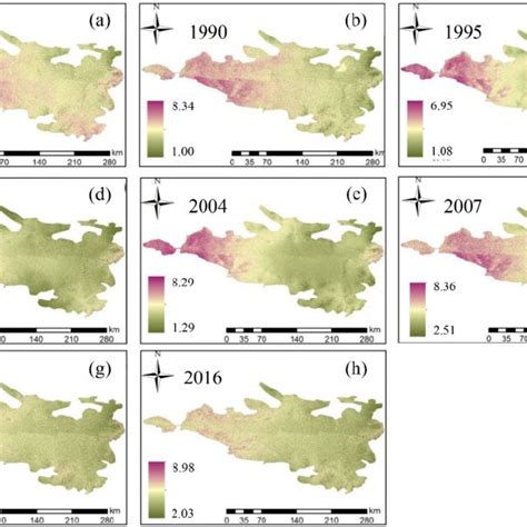 Figure A2 Spatial Temporal Distribution Of Annual Mean Temperature