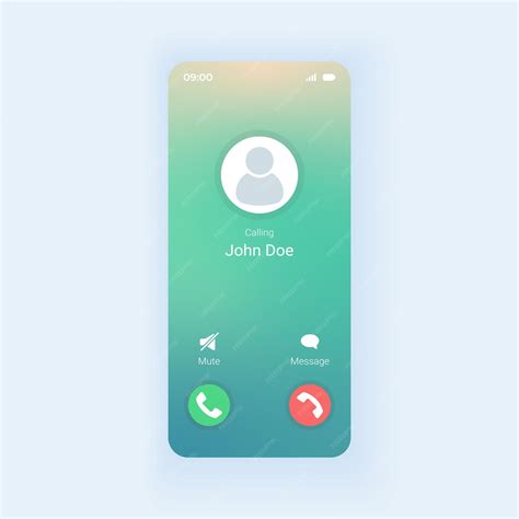 Premium Vector Receiving Phone Call Smartphone Interface Template
