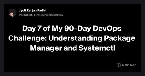 Jyoti Ranjan Padhi On Linkedin Day 7 Of My 90 Day Devops Challenge