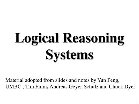 Ppt Logical Reasoning Systems Powerpoint Presentation Free Download Id746516