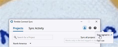 stay signed in for trimble connect synch windows app not working in 1