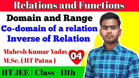 domain and range in hindi inverse relation 04 relations iit jee class 11th youtube