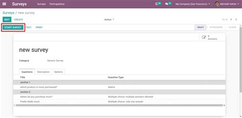 Survey Management In Odoo 13
