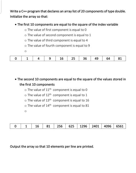 Solved Write A C Program That Declares An Array List Of 20