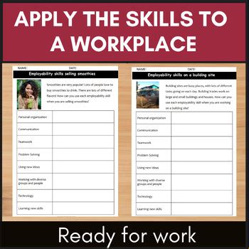 Employability Skills At Work Task Cards By Real World Education Resources