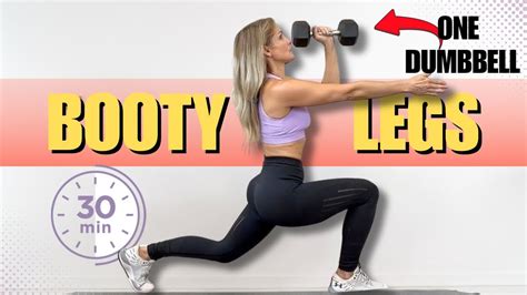 30 Min Booty And Legs Workout One Dumbbell Only Youtube