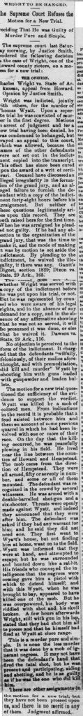 Wright Charles Execution Story Encyclopedia Of Arkansas
