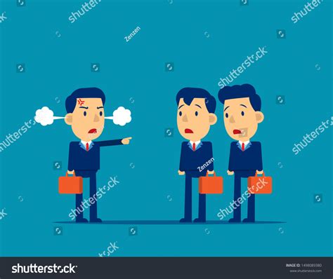 Angry People Rage Pointing Concept Emotion Stock Vector Royalty Free