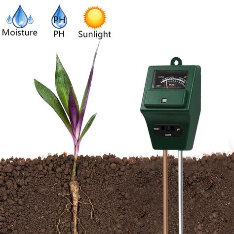 3 in 1 식물 꽃 토양 ph 테스터 수분 측정 습도 광 측정기 수경법 분석기 원예 감지기 습도계 가구 액세서리