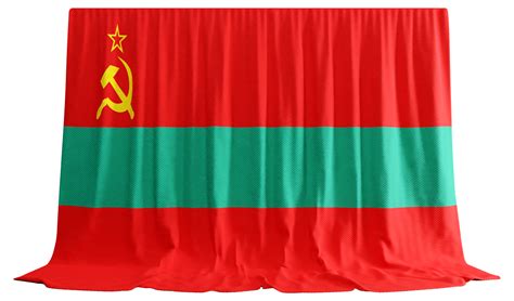 Transnistria Flag Curtain In 3d Rendering Called Flag Of Transnistria