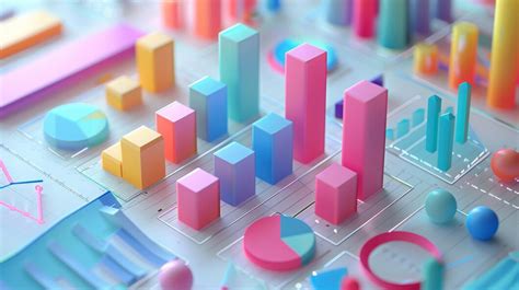 Infographic With Bar Charts Illustrating Numerical Data For Business Or Financial Reports