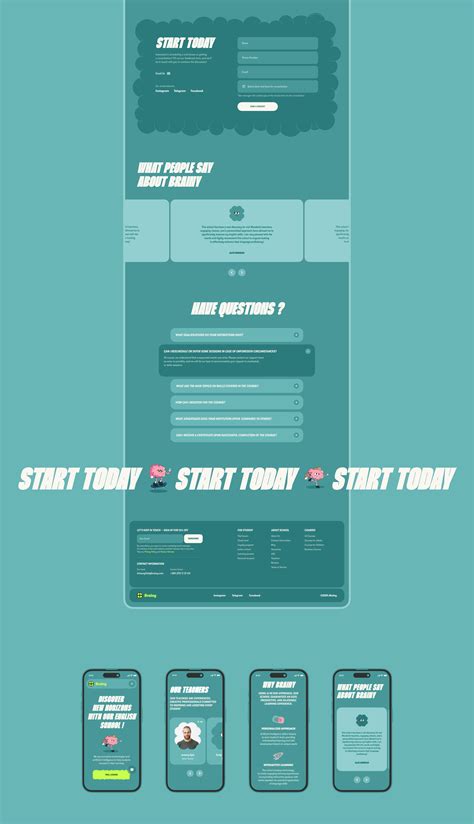Brainy English School Brand Identity And Ui Ux Design Behance