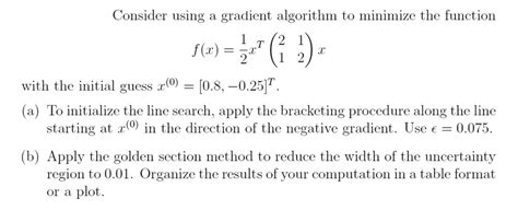 consider using a gradient algorithm to minimize the function fz 2 with