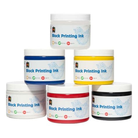 Ec Block Printing Set 250ml Pack 6 Winc