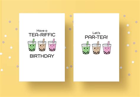 Boba Birthday Card Digital Download Printable Birthday Card Funny