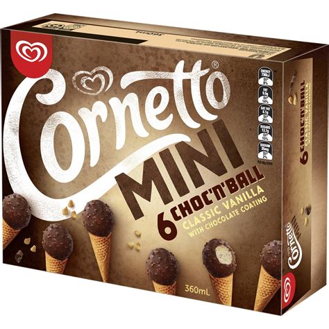 Streets Cornetto Mini Choc N Ball Ice Cream 6 Pack Woolworths