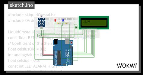 Temperature Alarm Wokwi Esp32 Stm32 Arduino Simulator