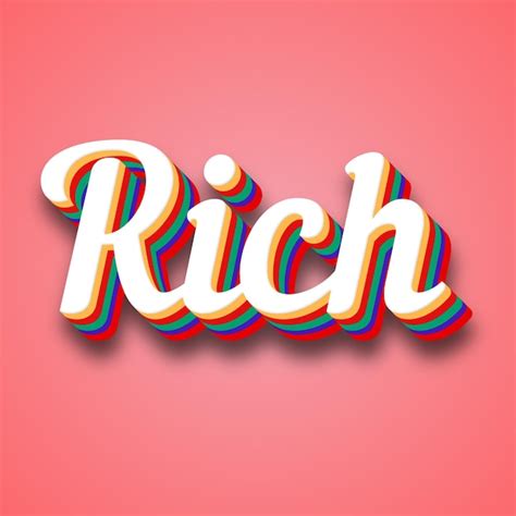 Premium Photo Rich Text Effect Photo Image Cool