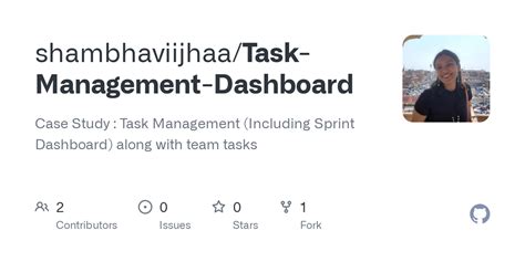 GitHub Shambhaviijhaa Task Management Dashboard Case Study Task Management Including