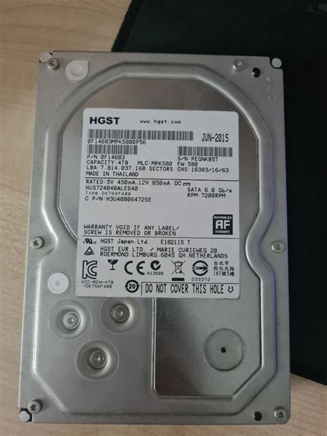 4tb Hgst Hdd Hard Disks Computers And Tech Parts And Accessories Hard Disks And Thumbdrives On