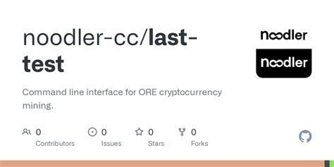 Github Noodler Cclast Test Command Line Interface For Ore Cryptocurrency Mining