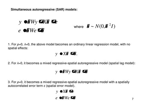 PPT Spatial Autoregressive Models For Vegetation Distribution Analysis PowerPoint Presentation