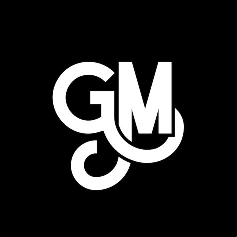 Premium Vector Gm Letter Logo Design On Black Background Gm Creative Initials Letter Logo