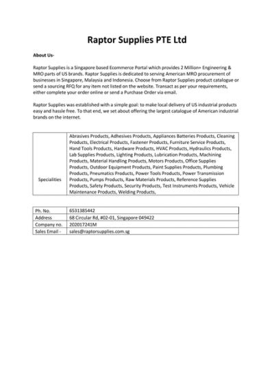 Raptor Supplies Pte Ltd