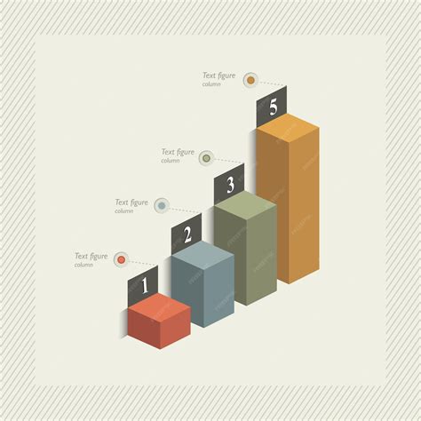 Premium Vector Chart For Infographic Cube Column Chart