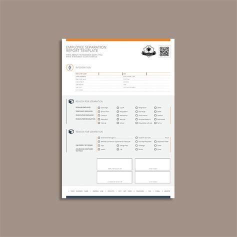 Employee Separation Report Template
