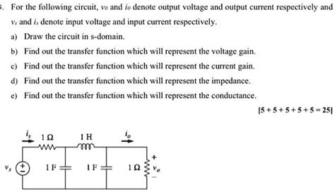 solved for the following circuit vo and io denote the output voltage