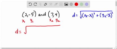 Find The Distance Between The Two Points Simplify Your Answers And Write The Exact Answer In