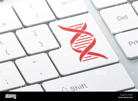 Science Concept DNA On Computer Keyboard Background Stock Photo Alamy