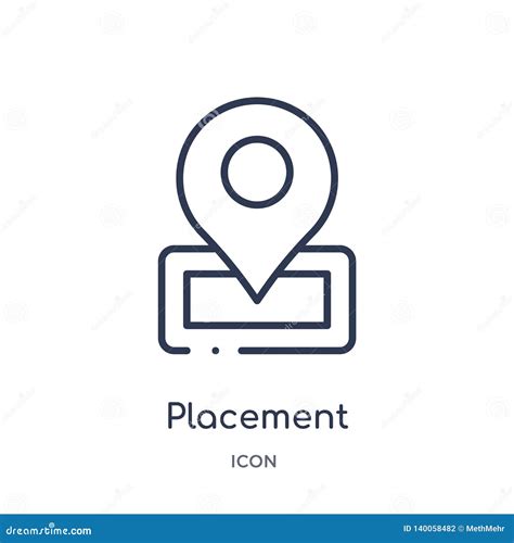 Linear Placement Icon From General Outline Collection Thin Line Placement Icon Isolated On