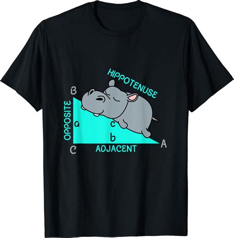Hippotenuse Math Mathematics Teacher Joke Fun Saying T Shirt