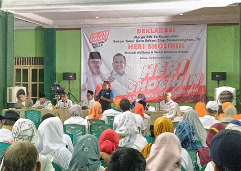 Deklarasi Warga Bekasi Timur Untuk Heri Sholihin Singgung Program