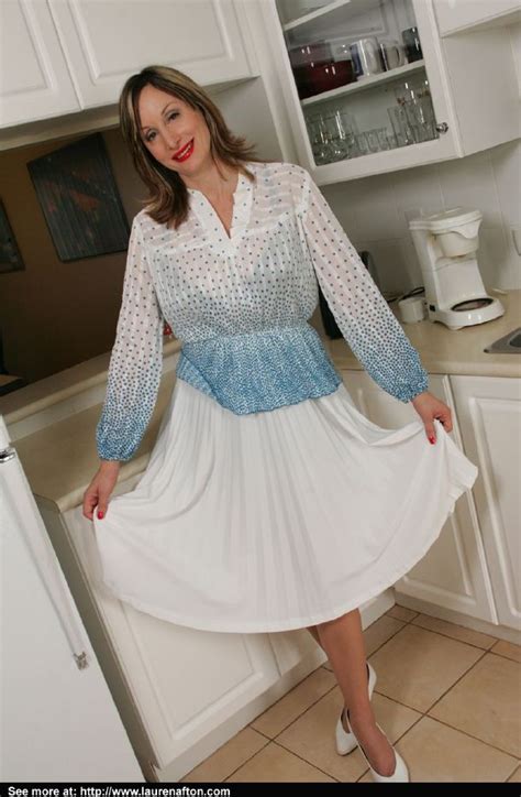 Mature Babe With No Panties Under Her Dress Doing Upskirt And Stripping