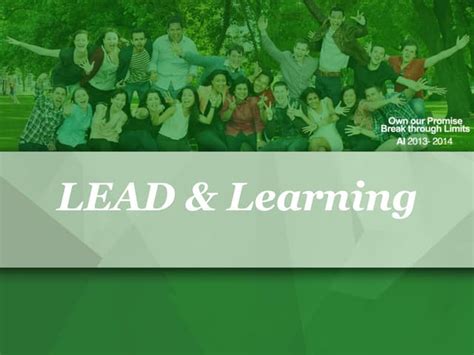 Lead And Learning Pdf