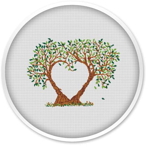 Love Tree Cross Stitch Pattern Cross Stitch Pattern Love Etsy Artofit