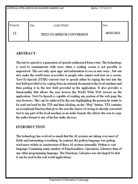 text to speech conversion 22215a1211 pdf speech synthesis