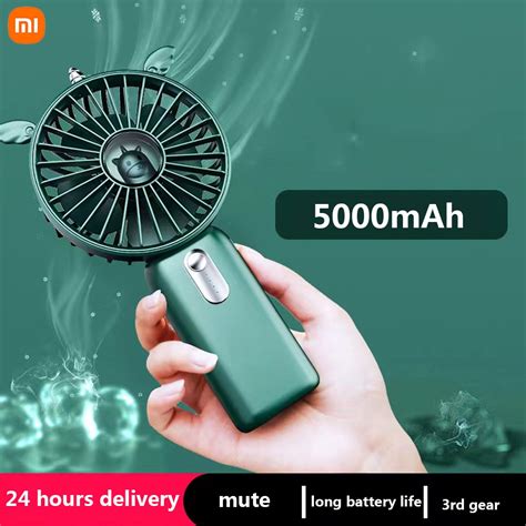 샤오미 Usb 미니 풍력 휴대용 선풍기 편리하고 초저소음 팬 고품질 사무실 귀여운 소형 냉각 팬 5000mah Aliexpress