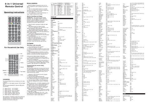 Ge 6 Device Universal Remote Codes