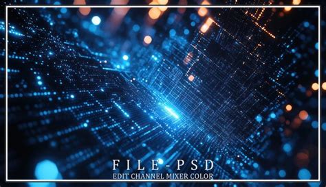 Abstract Digital Network With Glowing Lines And Dots Premium Ai Generated Psd