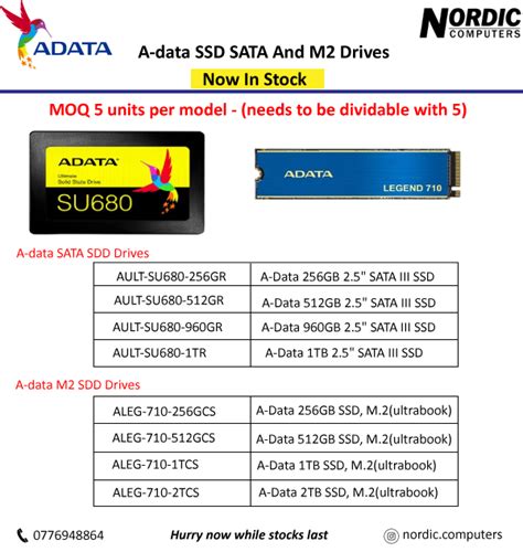 Adata Ssd Models In Stock Moq 5 Needs To Be Dividable With 5