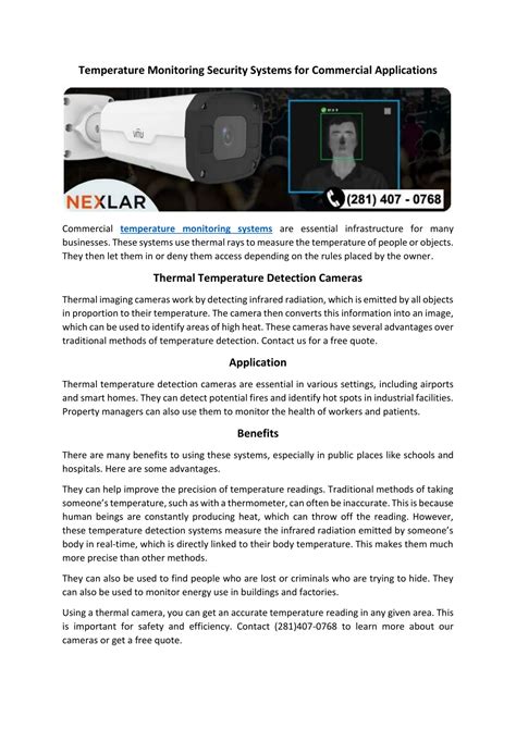 Ppt Temperature Monitoring Security Systems For Commercial Applications Powerpoint