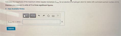 solved part a calculate the magnitude of the maximum orbital