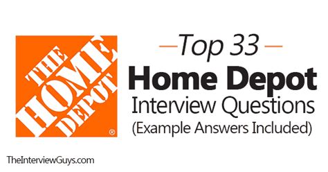 Top 33 Home Depot Interview Questions Example Answers Included