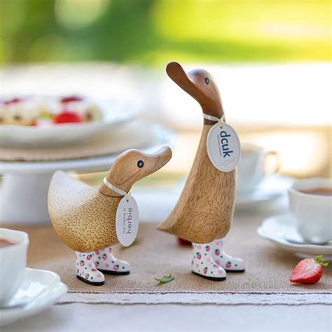 Wild Strawberry Ducklet Strawberry Wooden Duck Ornament