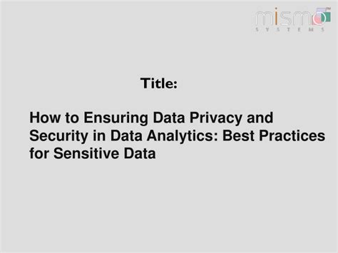 Ppt How To Ensuring Data Privacy And Security In Data Analytics Best